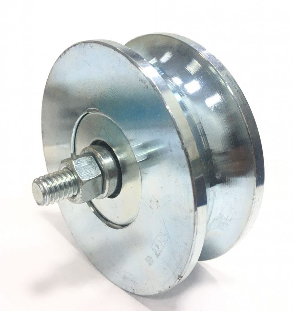 020404 ROLDANA 3” CANAL (REDONDO) EM AÇO 1020 COM EIXO FURADO E 2 ...